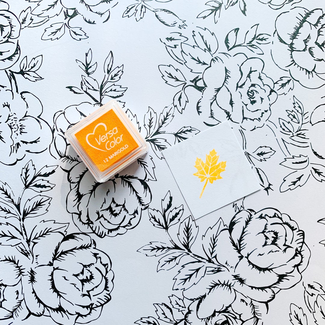 Yellow Ink Pad - Versacolor Pigment Dye Ink Pad in Marigold, Fits All ...