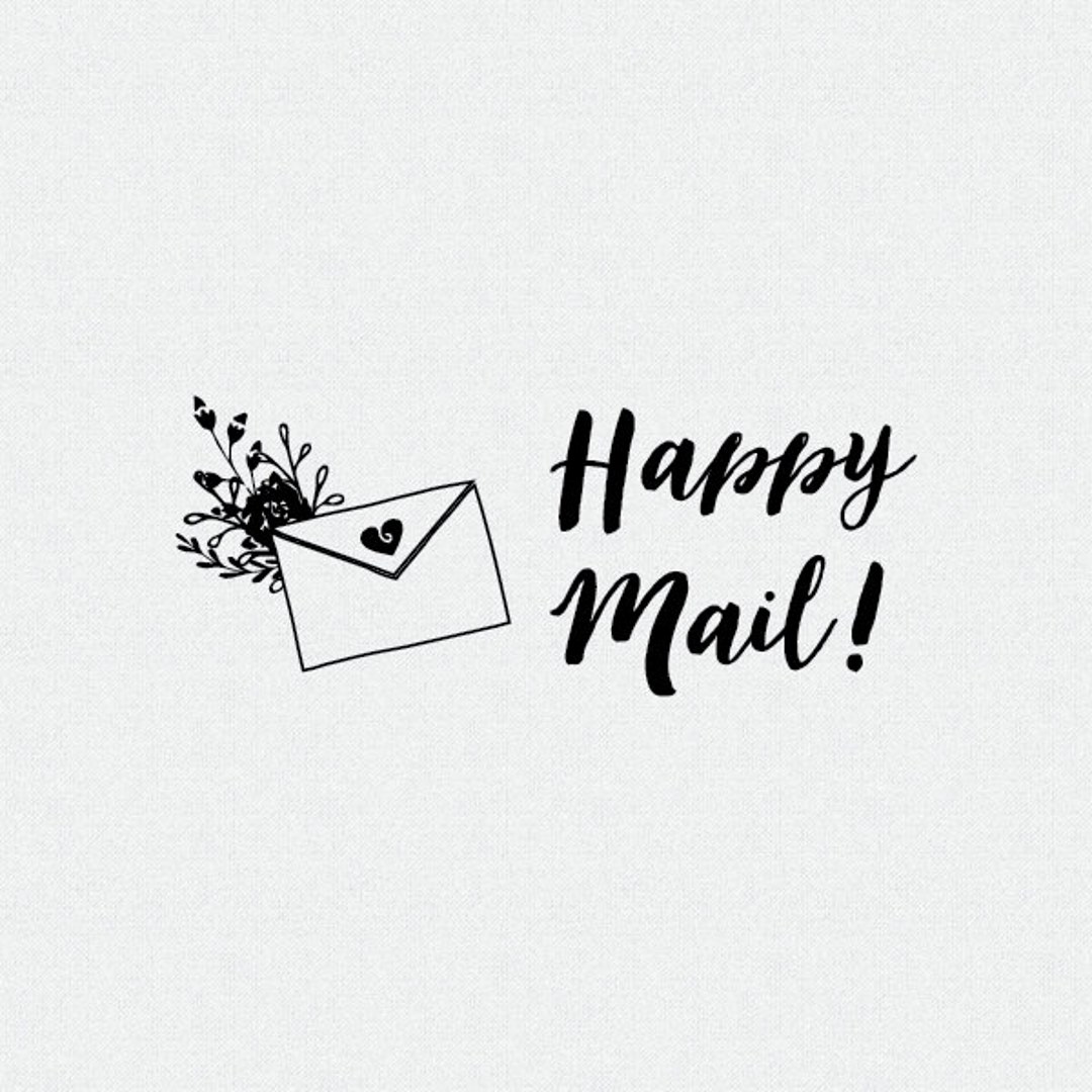 Happy Mail Packaging Stamp, Snail Mail, Pretty Packaging Stamp ...