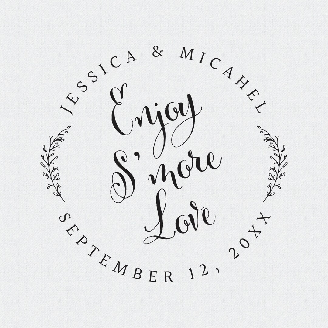 Smores Wedding Favors Enjoy S'more Love Stamp Smore Love - Etsy