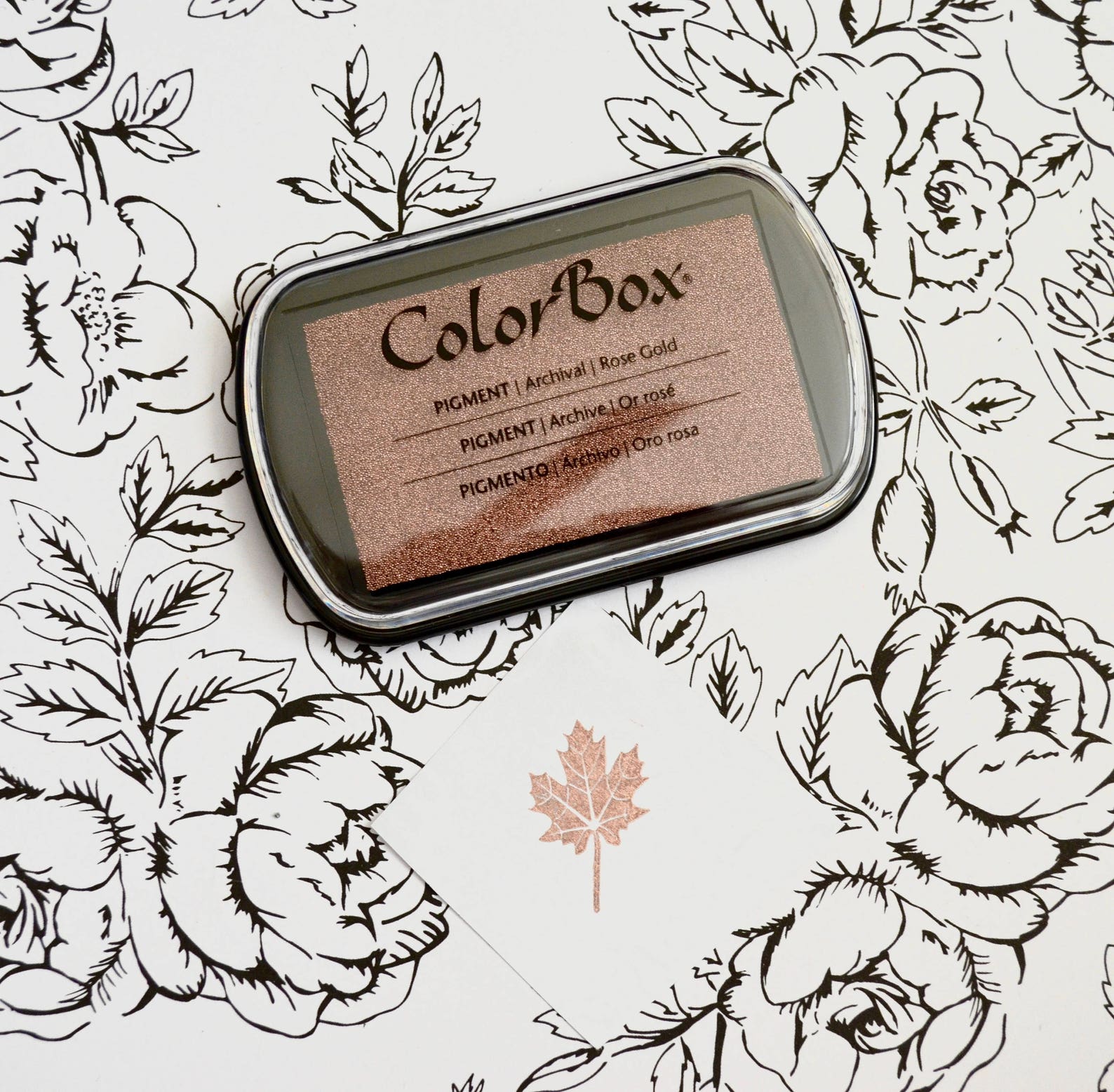 Rose Gold Metallic Ink Pad - Colorbox Pigment Ink Pad in Metallic Rose ...