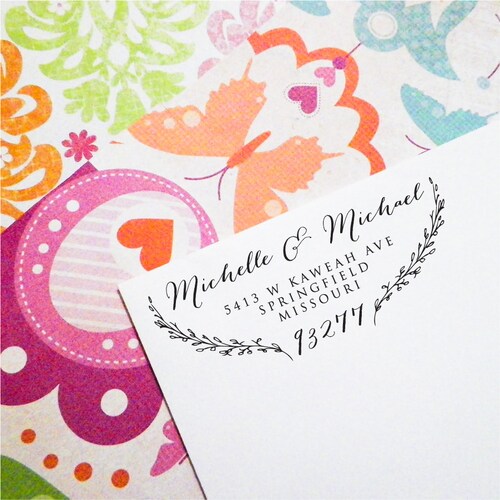 Return Address Stamp Save the Date Stamp Custom Self Inking | Etsy