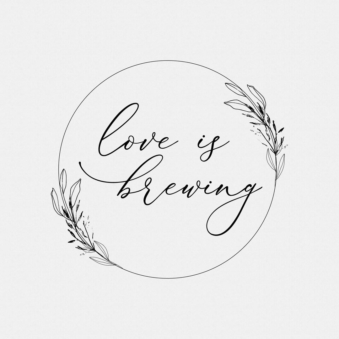 Love is Brewing Stamp: Wedding Coffee Sleeve Favor - Etsy