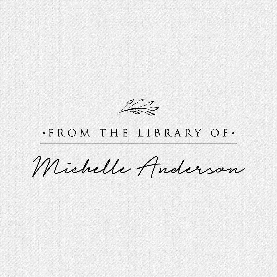 From the Library of Stamp, Book Plate Stamp, Personalized Book Stamp ...