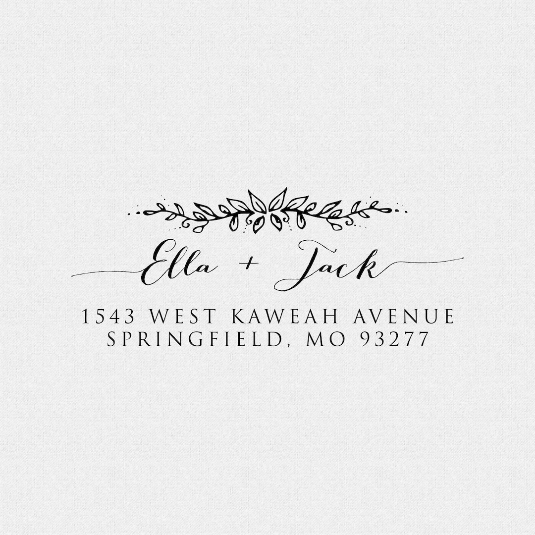 Custom Address Stamp, Self Inking Stamp, Return Address Stamp, Wedding ...