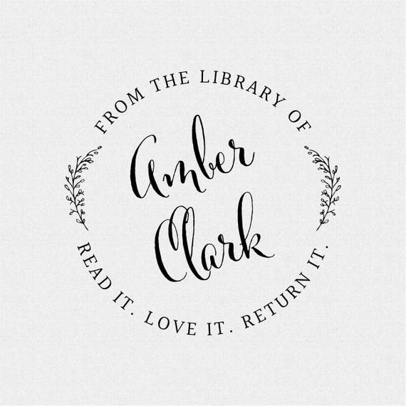 Read It Love It Return It Personalized Library Book Stamp | Etsy