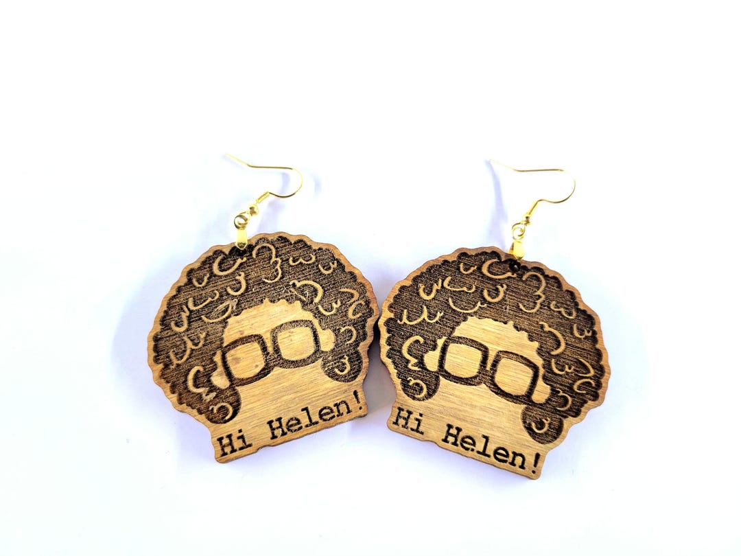 Hi Helen! Wooden Earrings Roper Romp Helen Roper Mrs. Roper Chunky Wood ...