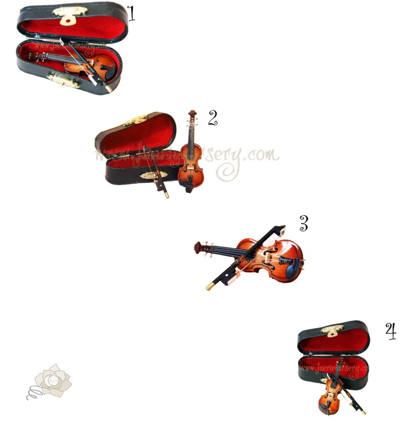 VIOLIN - Magical Faerie Trinket Chest, Fairy, OOAK, Violinst, Musician ...