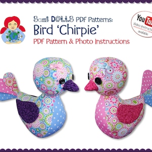 Bird Plushie Pattern DIY Tutorial PDF by Sami Dolls - Etsy Canada