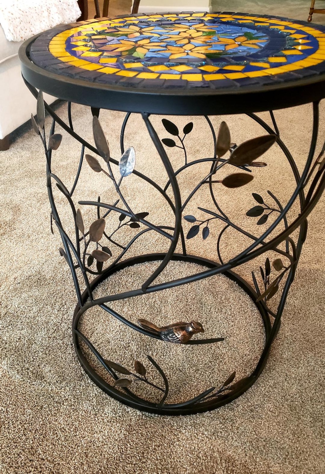 Mosaic Sunflower Table- Made to Order- - Etsy