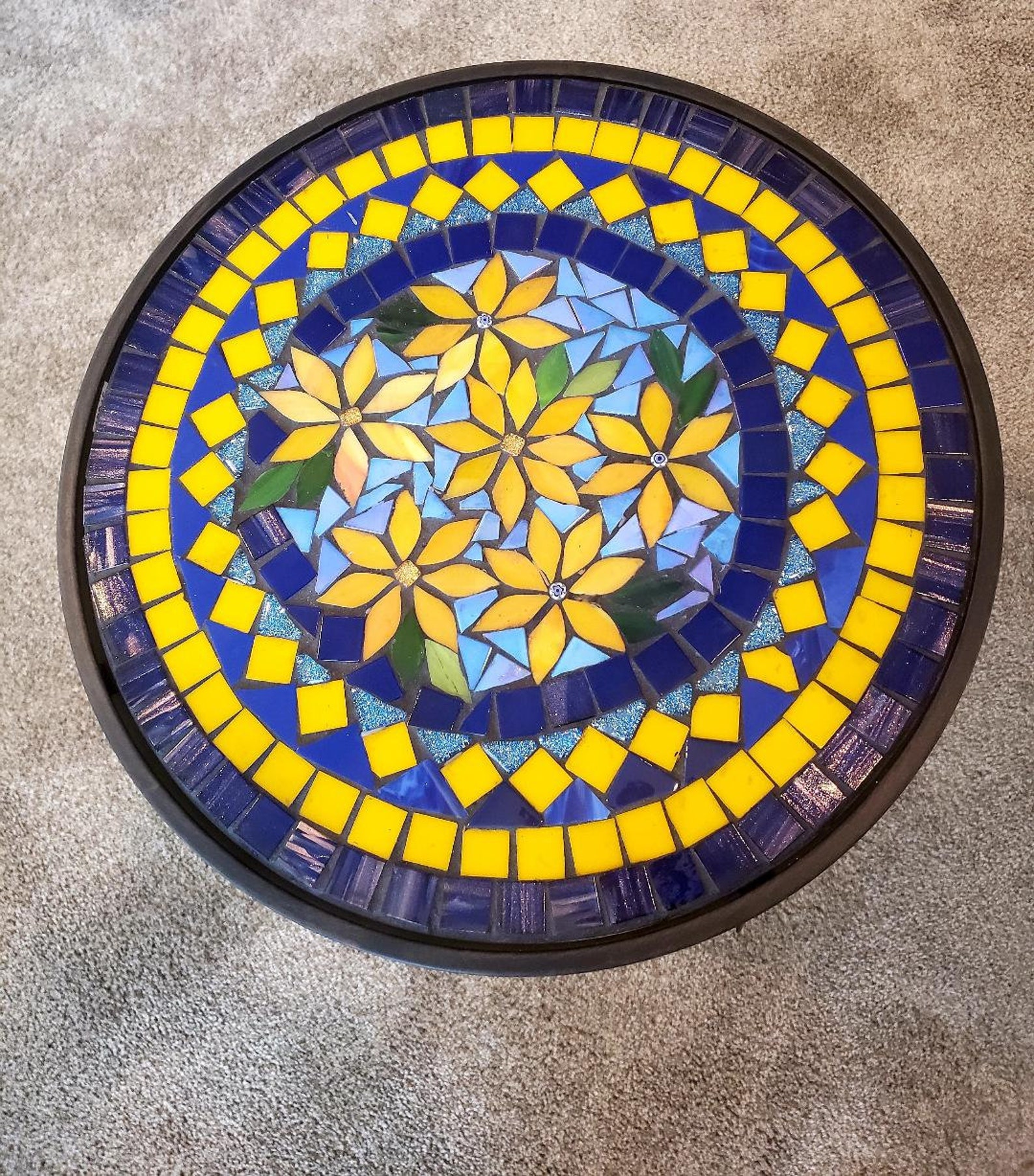 Mosaic Sunflower Table- Made to Order- - Etsy