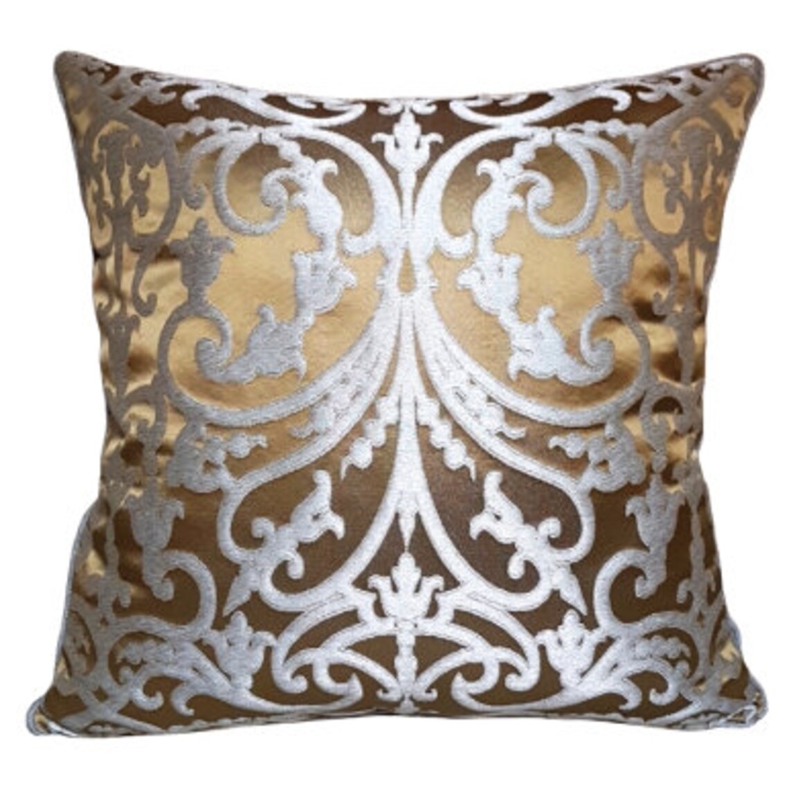 Ochre & Silver Silk Jacquard Rubelli Fabric Lumbar Throw - Etsy