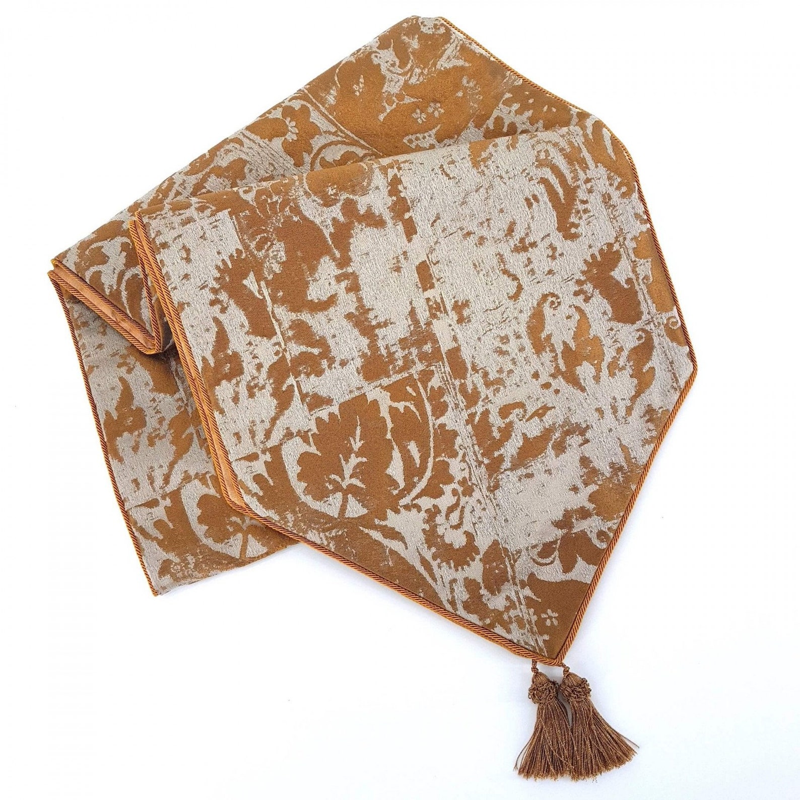 Luxury Table Runner With Pointed Ends and Tassels Rubelli - Etsy