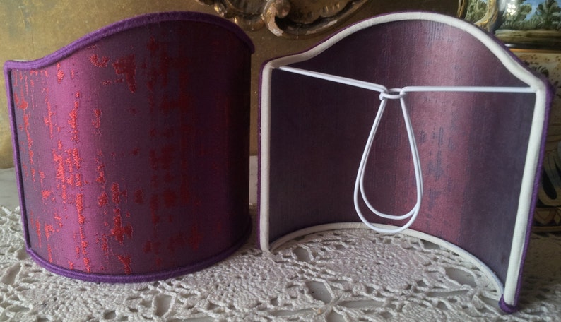 Pair of Clip-on Shield Shades Cardinal Purple and Red Silk - Etsy