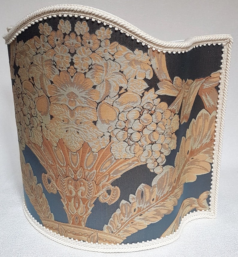 Venetian Lamp Shade Blue Silk Damask Rubelli Labuan Pattern - Etsy
