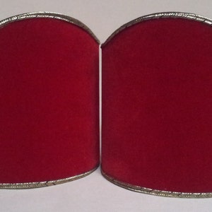 Pair of Clip-on Shield Shades Red Velvet Rubelli Fabric Mini Lampshade ...