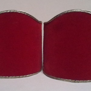 Pair of Clip-on Shield Shades Red Velvet Rubelli Fabric Mini Lampshade ...