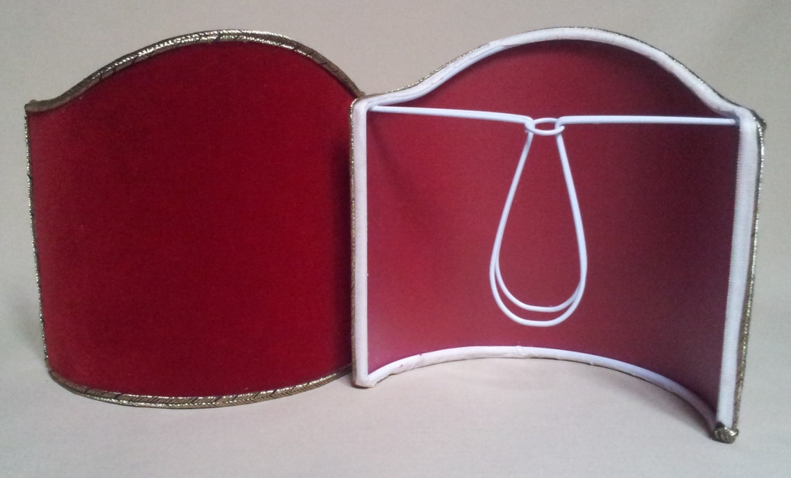 Pair of Clip-on Shield Shades Red Velvet Rubelli Fabric Mini | Etsy