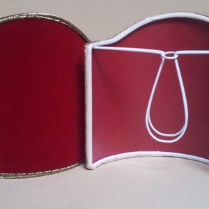 Pair of Clip-on Shield Shades Red Velvet Rubelli Fabric Mini Lampshade ...