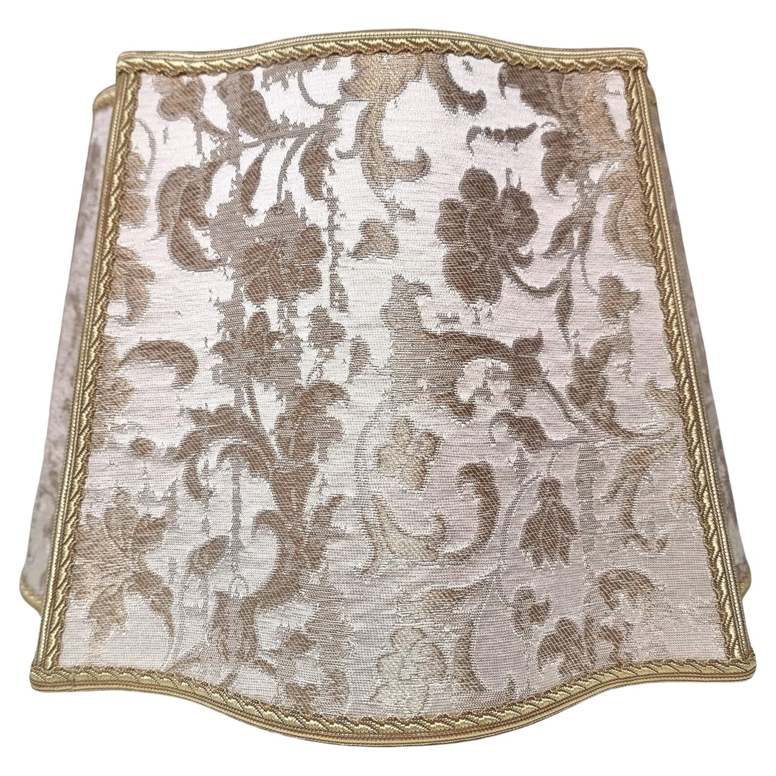 Fancy Square Lampshade Rubelli Fabric Silk Jacquard Ivory & Gold Les ...