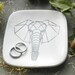 Geometric Elephant Trinket Dish, Wildlife Kingdom, Ceramic Plate Grey ...