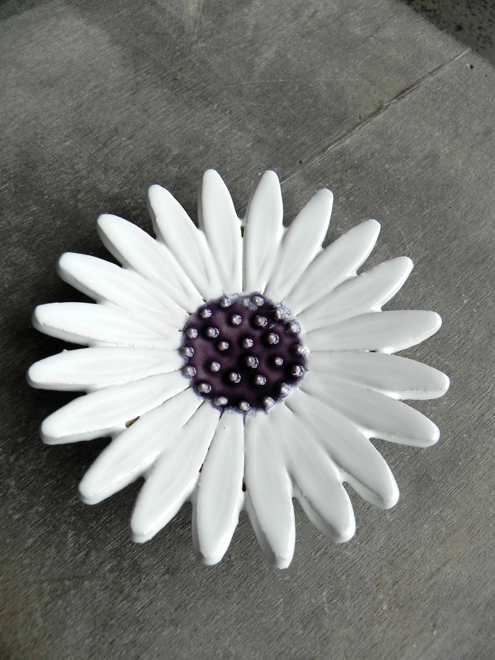 African Daisy Ceramic Ring Dish or Wall Decor Charming - Etsy