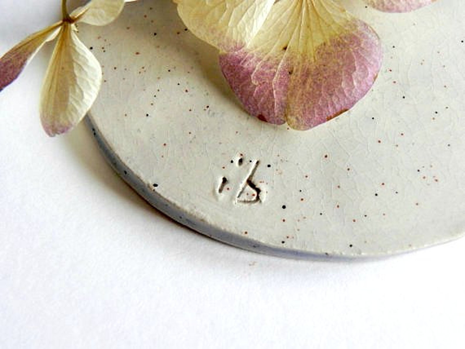 Flying Butterfly Ceramic Plate Blue Dots Pottery Dish Ring Holder - Etsy