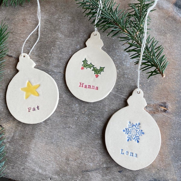 Ceramic Custom Christmas Ornaments - Etsy