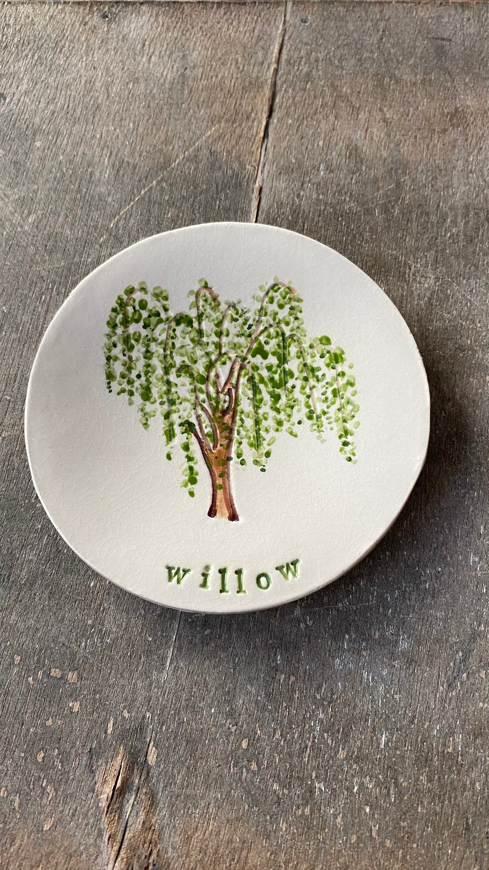 Personalized Willow Tree Ring Holder, Nature Lover Ceramic Ring Dish ...