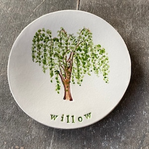 Personalized Willow Tree Ring Holder, Nature Lover Ceramic Ring Dish ...