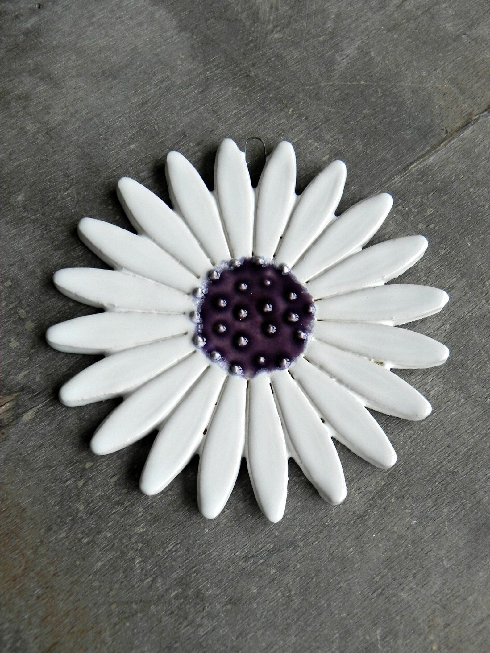 African Daisy Ceramic Ring Dish or Wall Decor Charming - Etsy