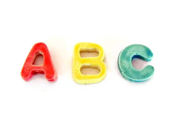 Ceramic Letters Custom Mosaic Tiles Personalized Small - Etsy