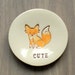 Personalized Cute Fox Plate Orange Sly Fox Pottery Ring Holder - Etsy