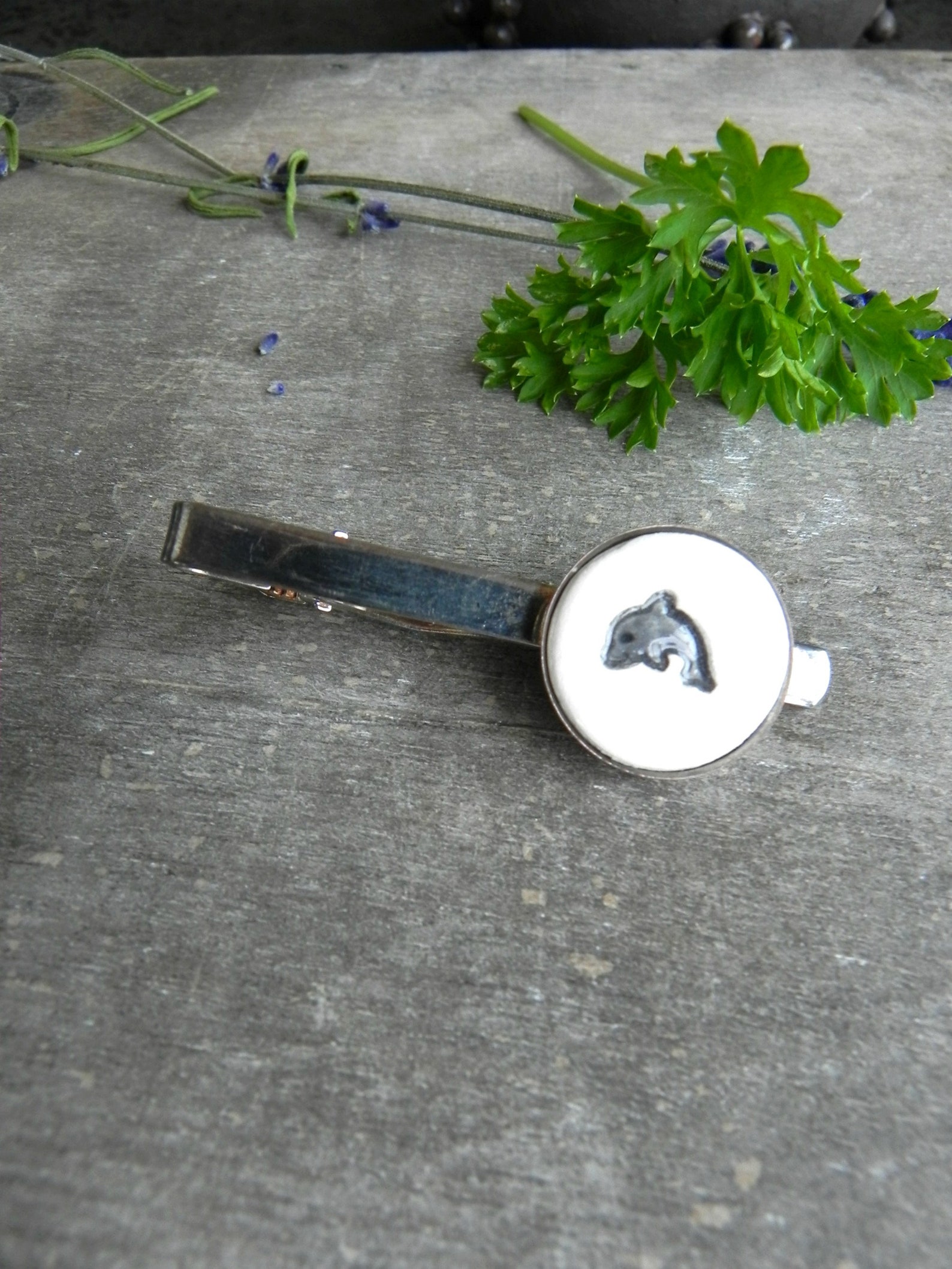 Dolphin Tie Clip Anniversary Gifts Animal Tie Bar Skinny | Etsy