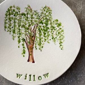 Personalized Willow Tree Ring Holder, Nature Lover Ceramic Ring Dish ...