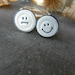 Smile Happy Face Cuff Links, Emoji Cuff Links, Sad Face Emoji Cufflinks ...