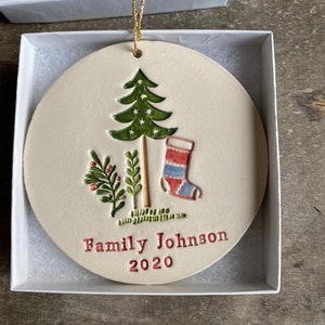 Personalized Christmas Family Ornaments, Christmas Tree and Stocking ...