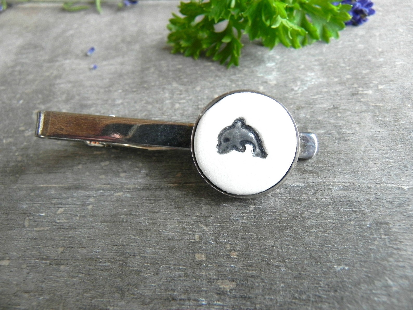 Dolphin Tie Clip Anniversary Gifts Animal Tie Bar Skinny | Etsy