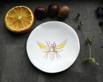 Ceramic Bee Plate - Etsy