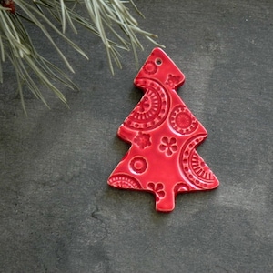 Ceramic Christmas Tree Ornaments, Handmade Ceramic Tree Pottery ...