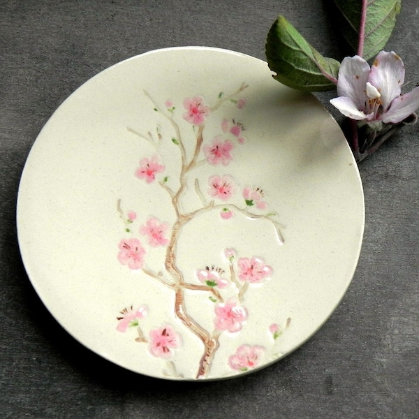 Handmade Ceramic Cherry Plate - Etsy