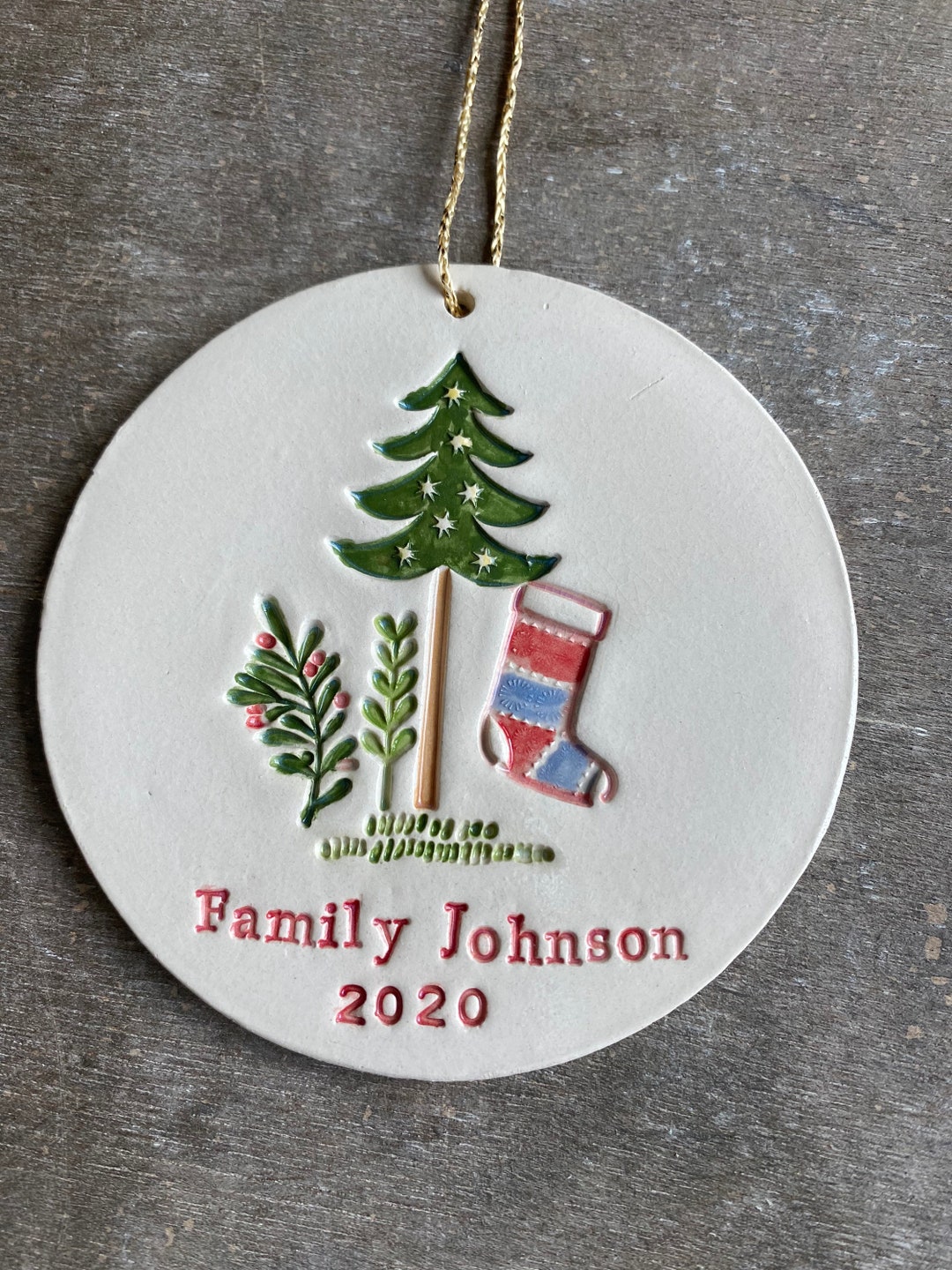 Personalized Christmas Family Ornaments, Christmas Tree and Stocking ...