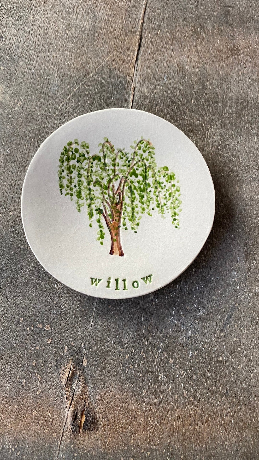 Personalized Willow Tree Ring Holder, Nature Lover Ceramic Ring Dish ...
