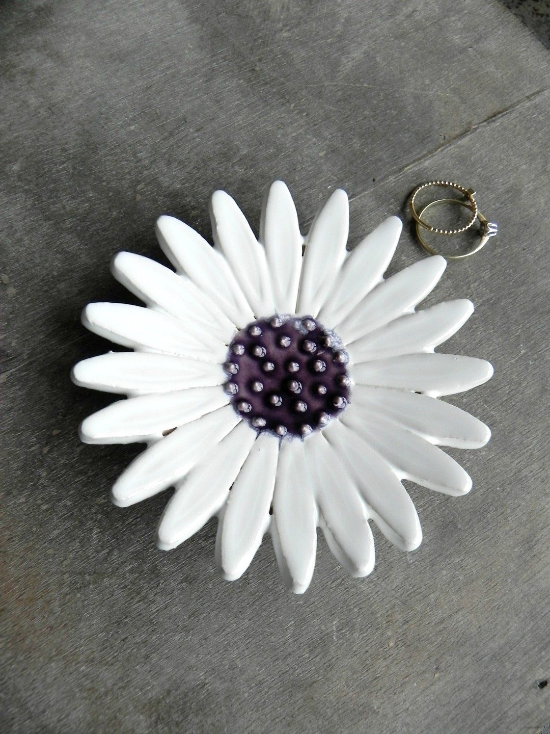 African Daisy Ceramic Ring Dish or Wall Decor, Charming Gardening Gift ...