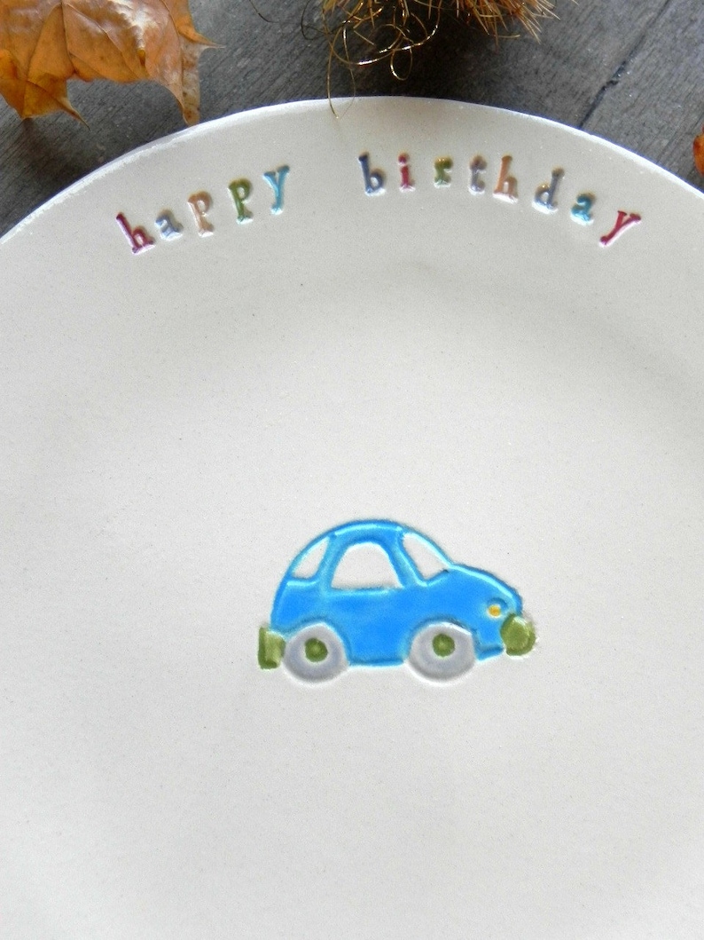Personalized Ceramic Birthday Plate Custom Colorful Dessert - Etsy