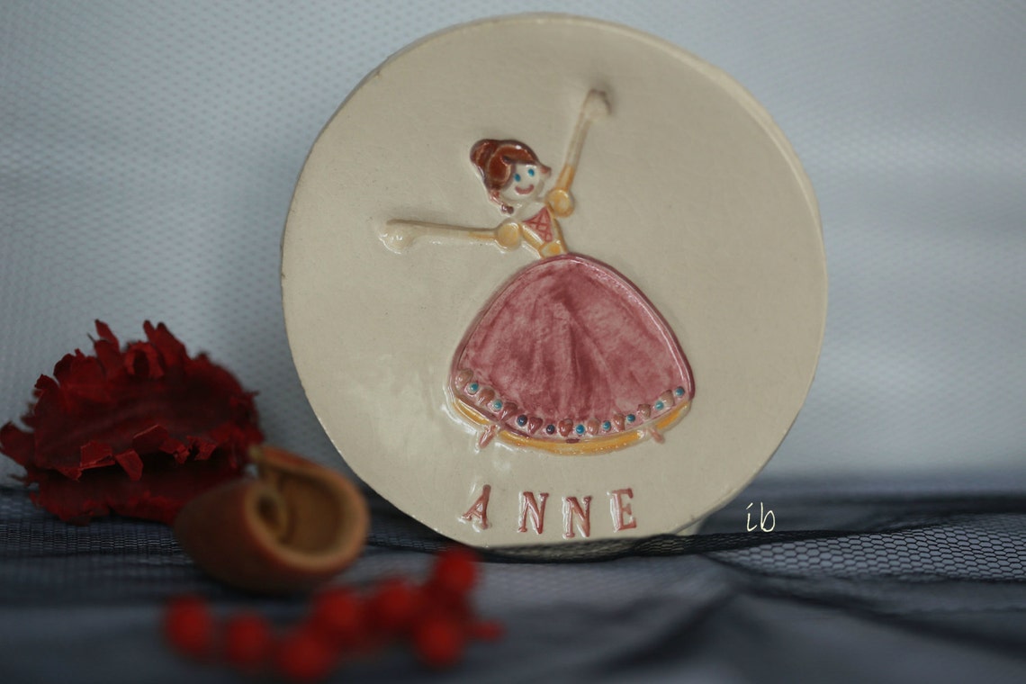 Princess Ceramic Plate Personalized Ceramic Dish Custom - Etsy
