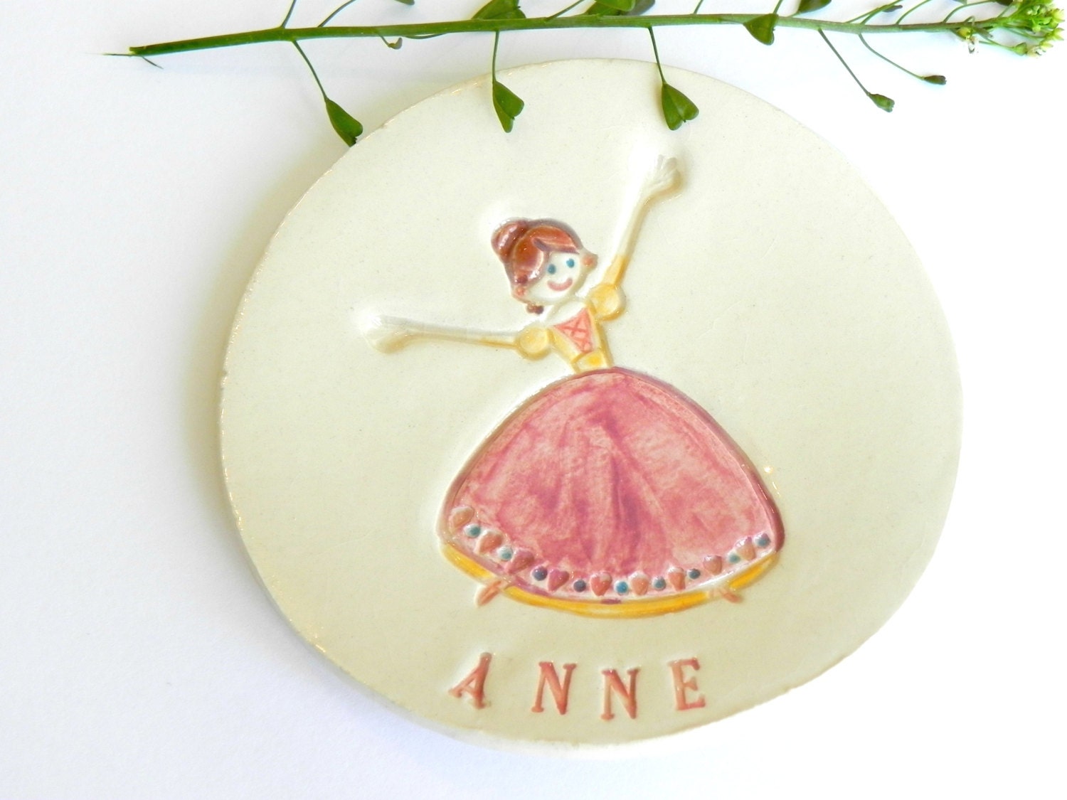 Princess Ceramic Plate Personalized Ceramic Dish Custom - Etsy