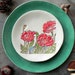 Mom's Gift, Red Poppy and Mint Ceramic Plate, Gardener Gift, 2 Flowery ...