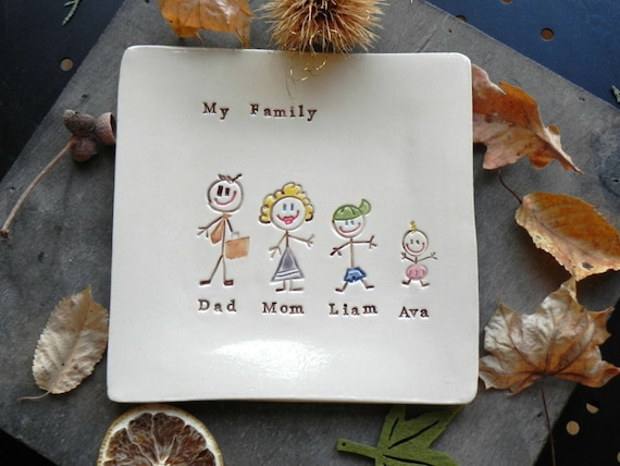 Personalized Family Ceramic Plate Custom Gifts for - Etsy