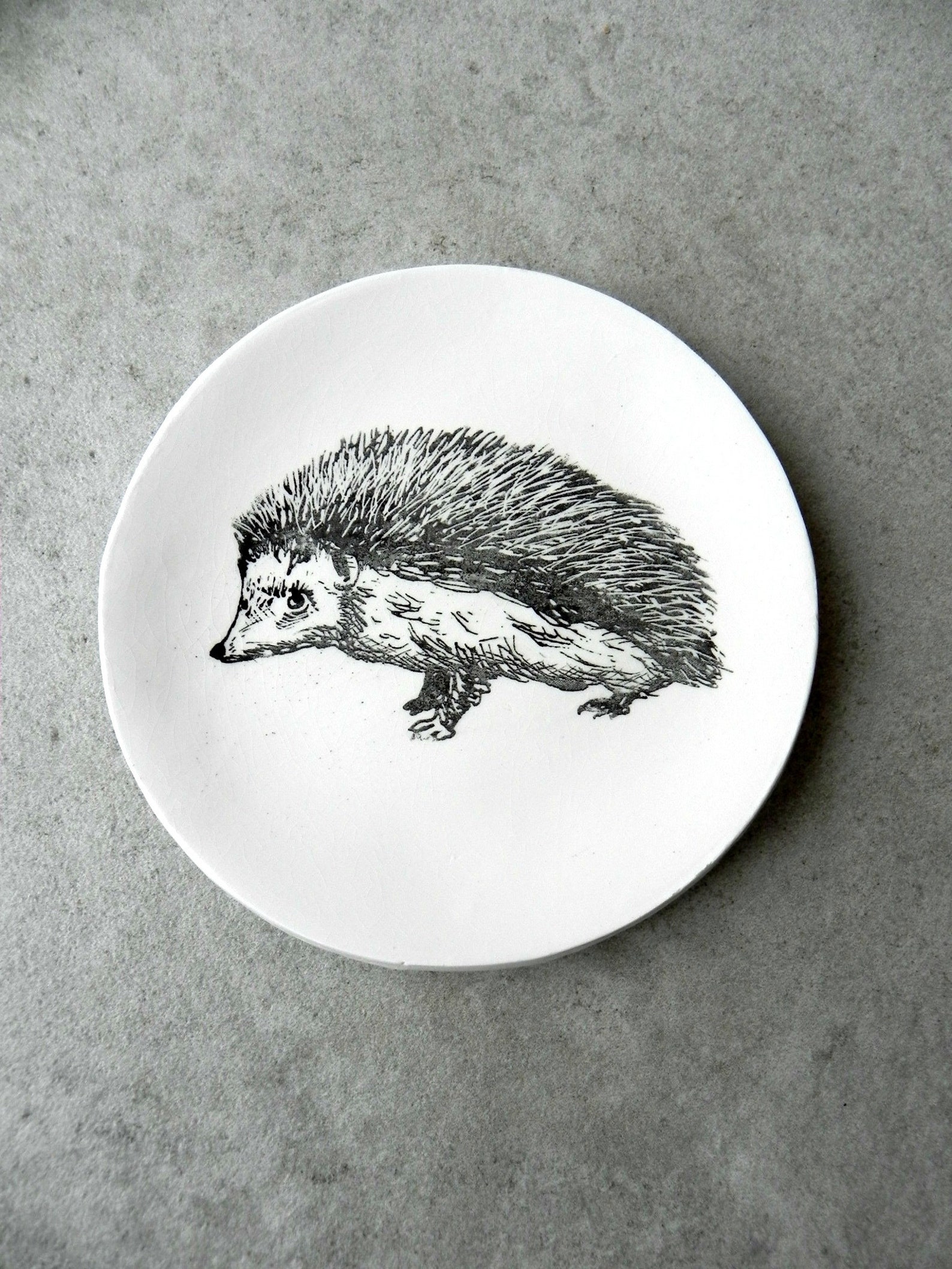 Hedgehog Porcelain Ring Dish, Animal Ceramic Plate, Woodland Jewelry ...
