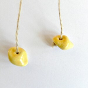 Yellow Chicken Ceramic Ornament Animal Pottery Red Dots Eco Friendly - Etsy